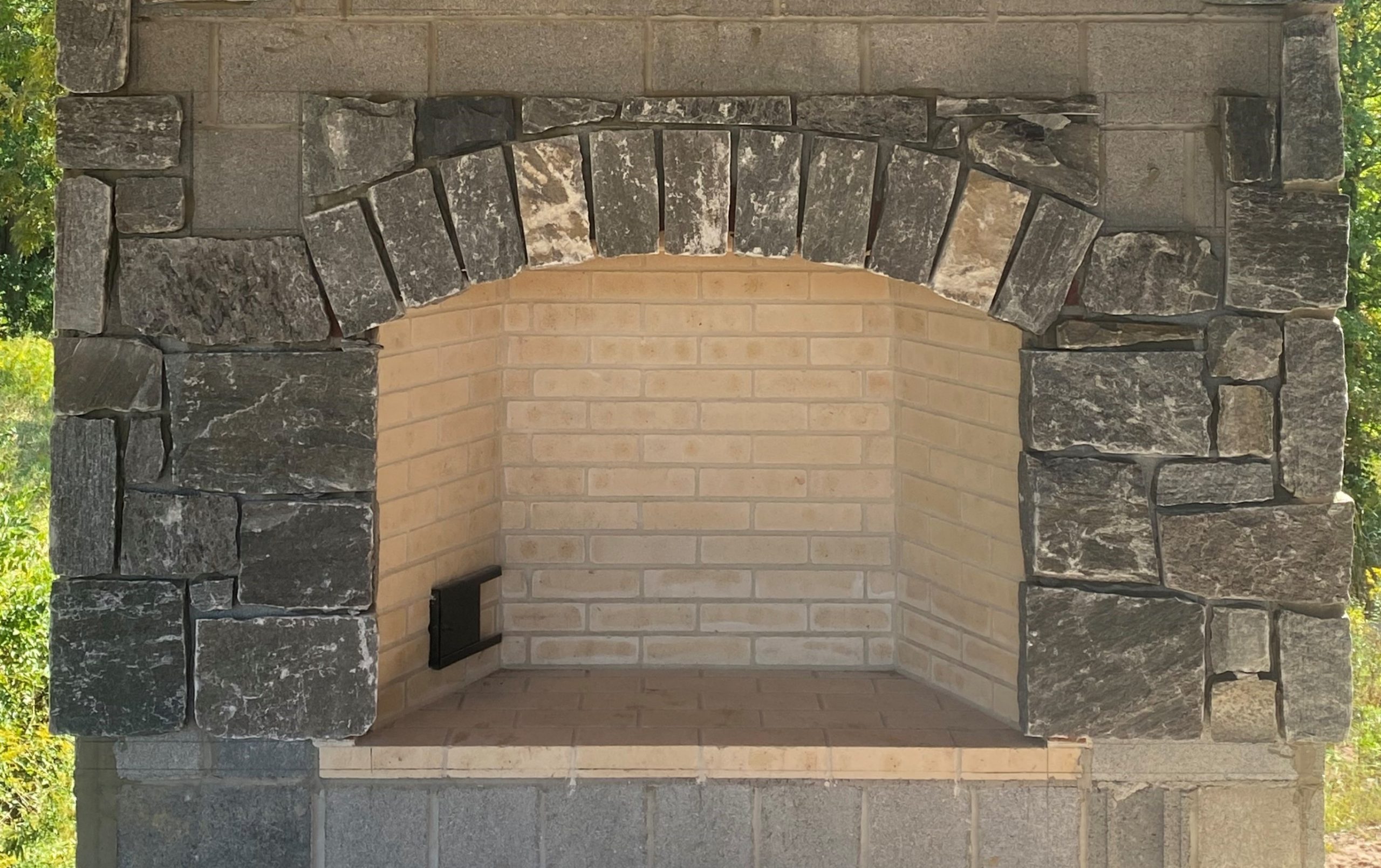Elite Blue Granite Squares & Rec's Fireplace (Work in Progress ...