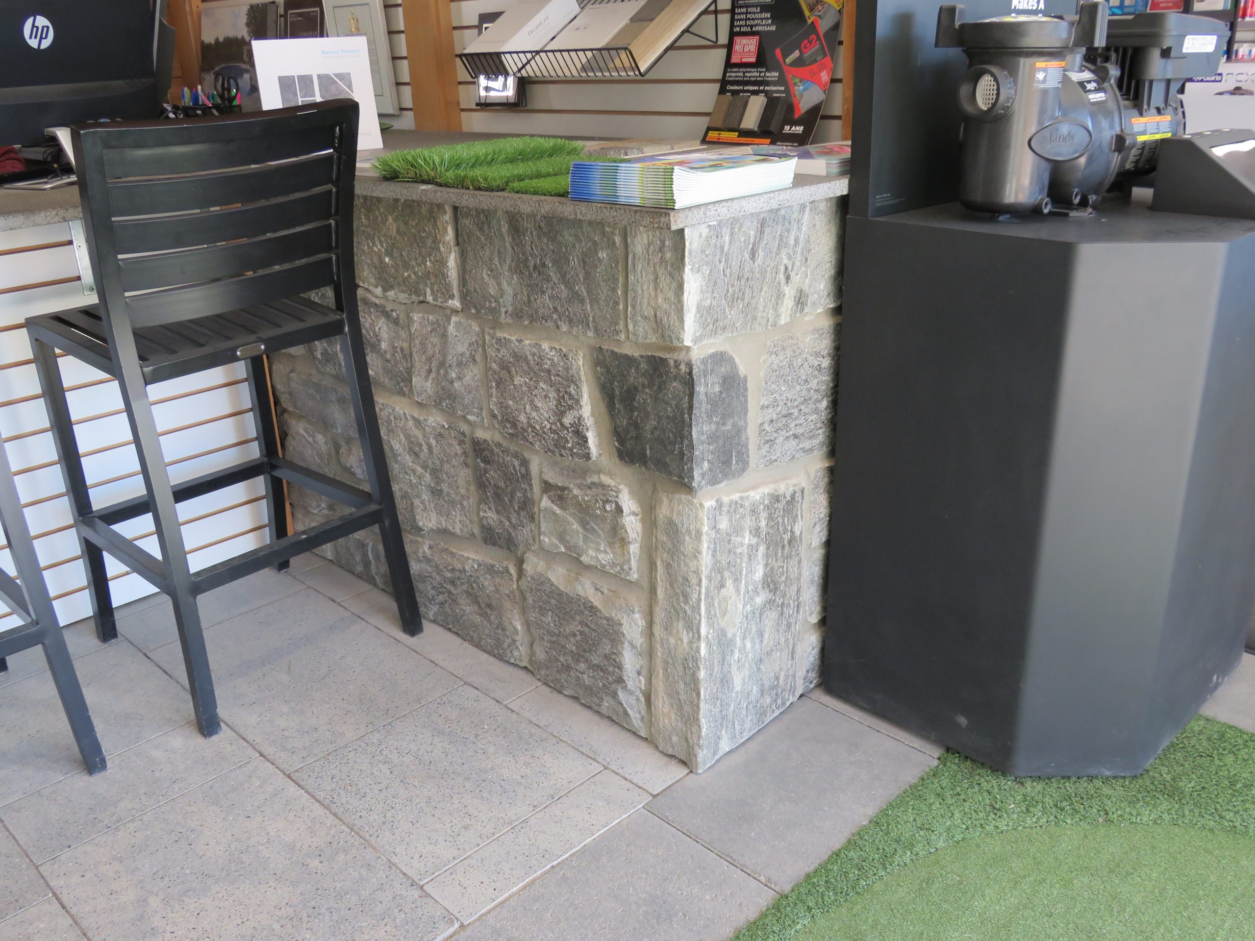 Elite Blue Granite Squares & Rec's in Store - Colonial Brick & Stone Inc.