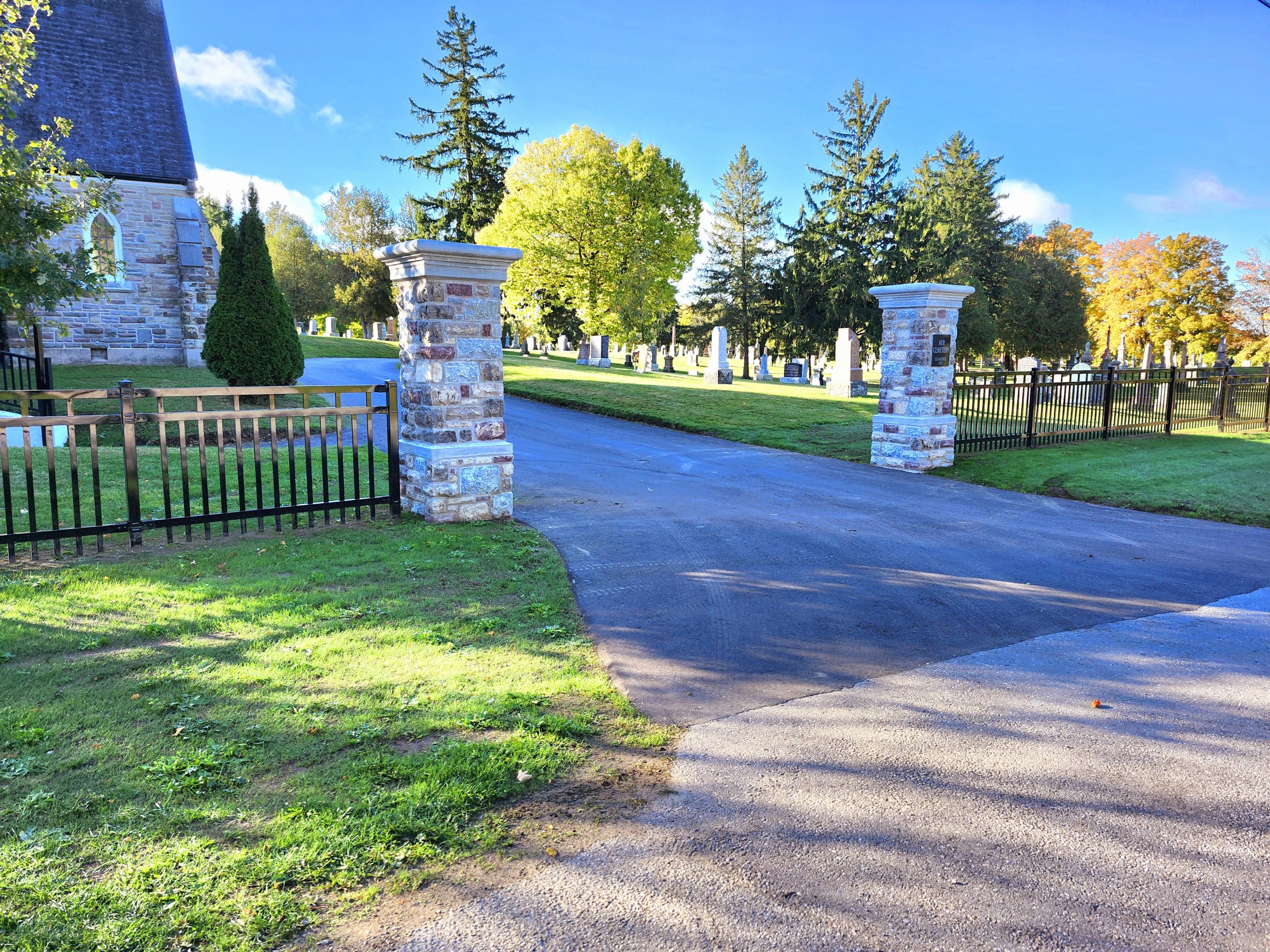 Tumbled Battery Bluff Used for Matching Stone Pillars for Ayr Cemetery ...