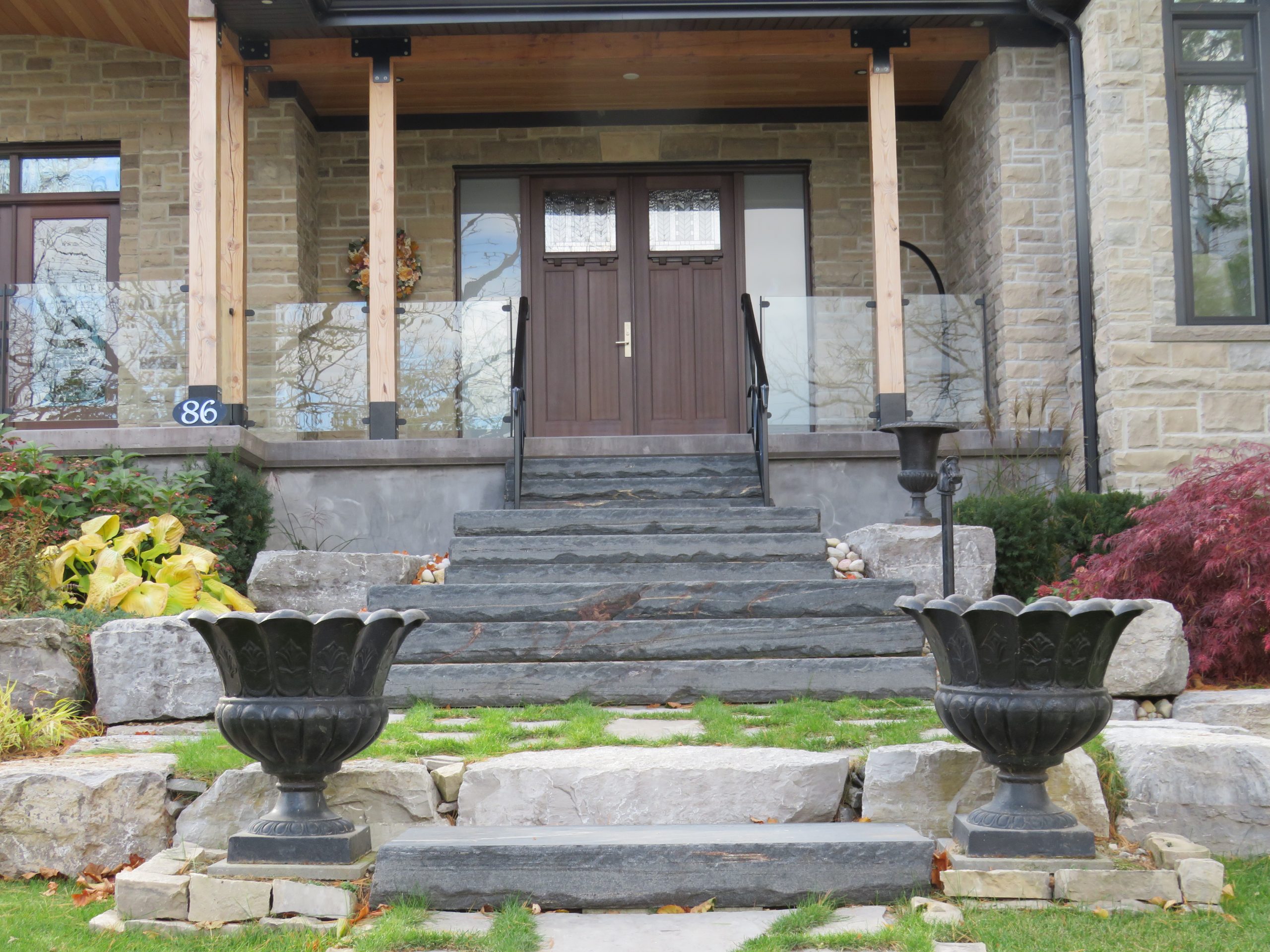 Midnight Black Steps - Colonial Brick & Stone Inc.