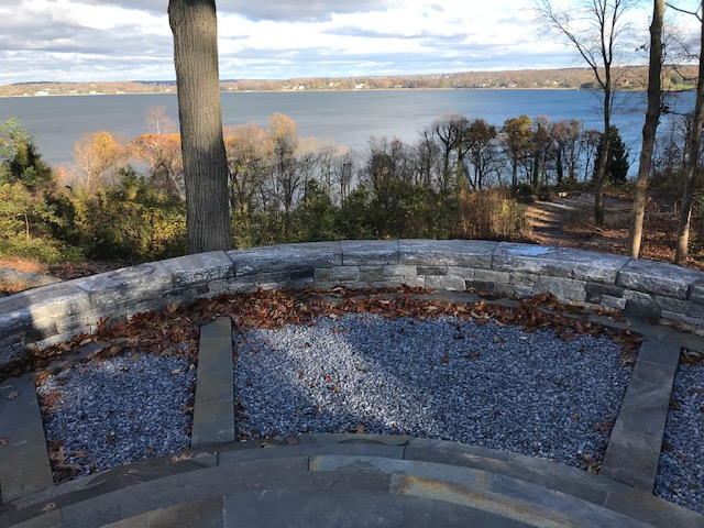 Elite Blue Granite Retaining Wall Project in NY - Colonial Brick ...