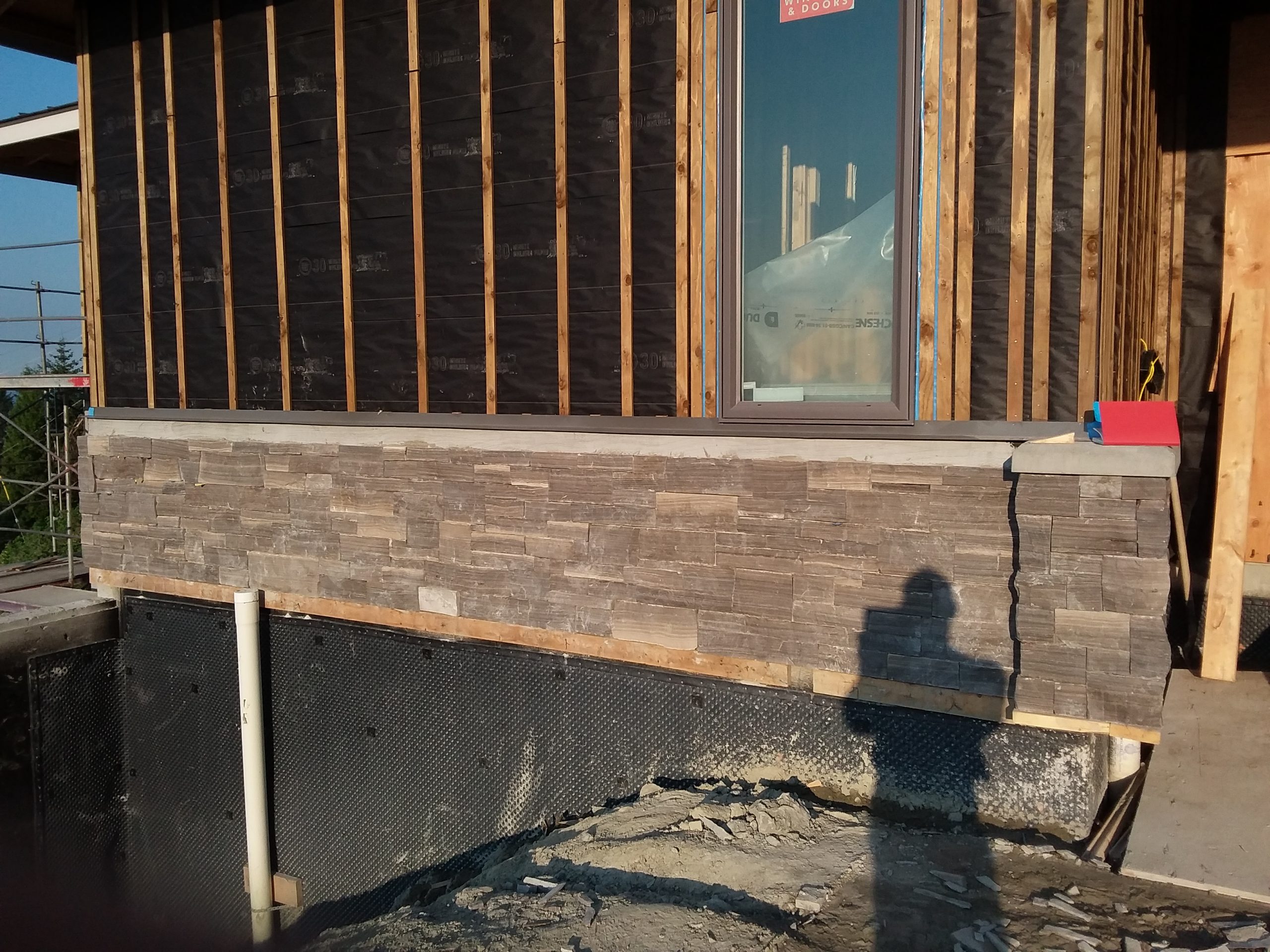 Laying Tigerstripe Limestone - Work in Progress - Colonial Brick ...