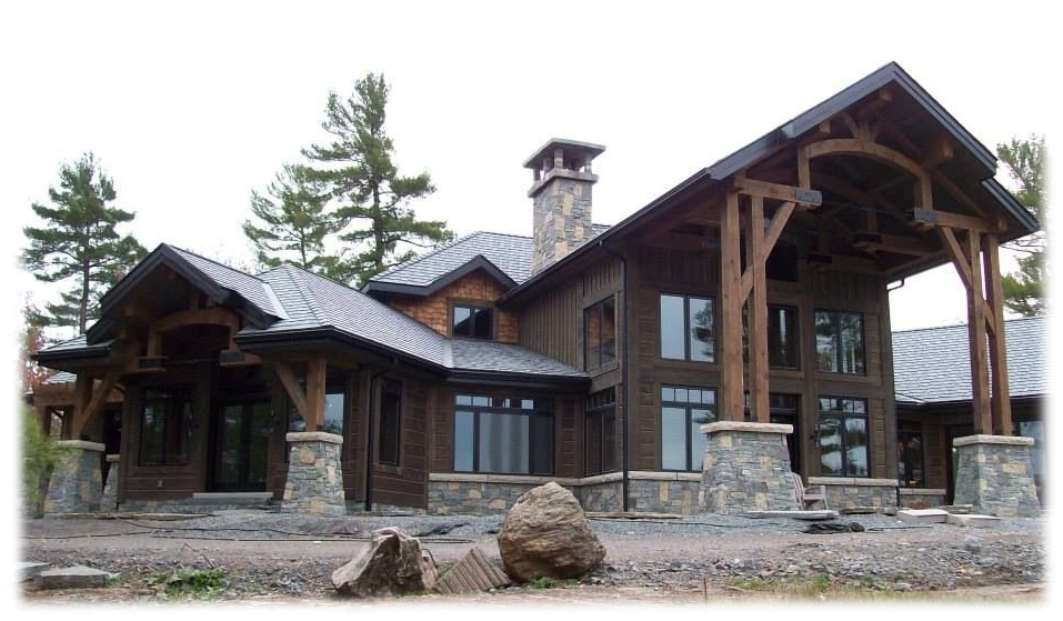 Elite Blue Granite & Harvest Gold Limestone Home - Colonial Brick ...